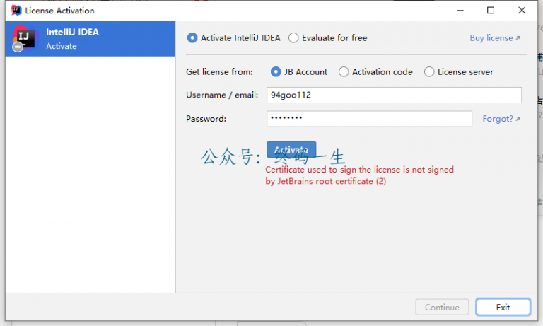 Intellij Idea 报错“certificate Used To Sign The License Is Not Signed By